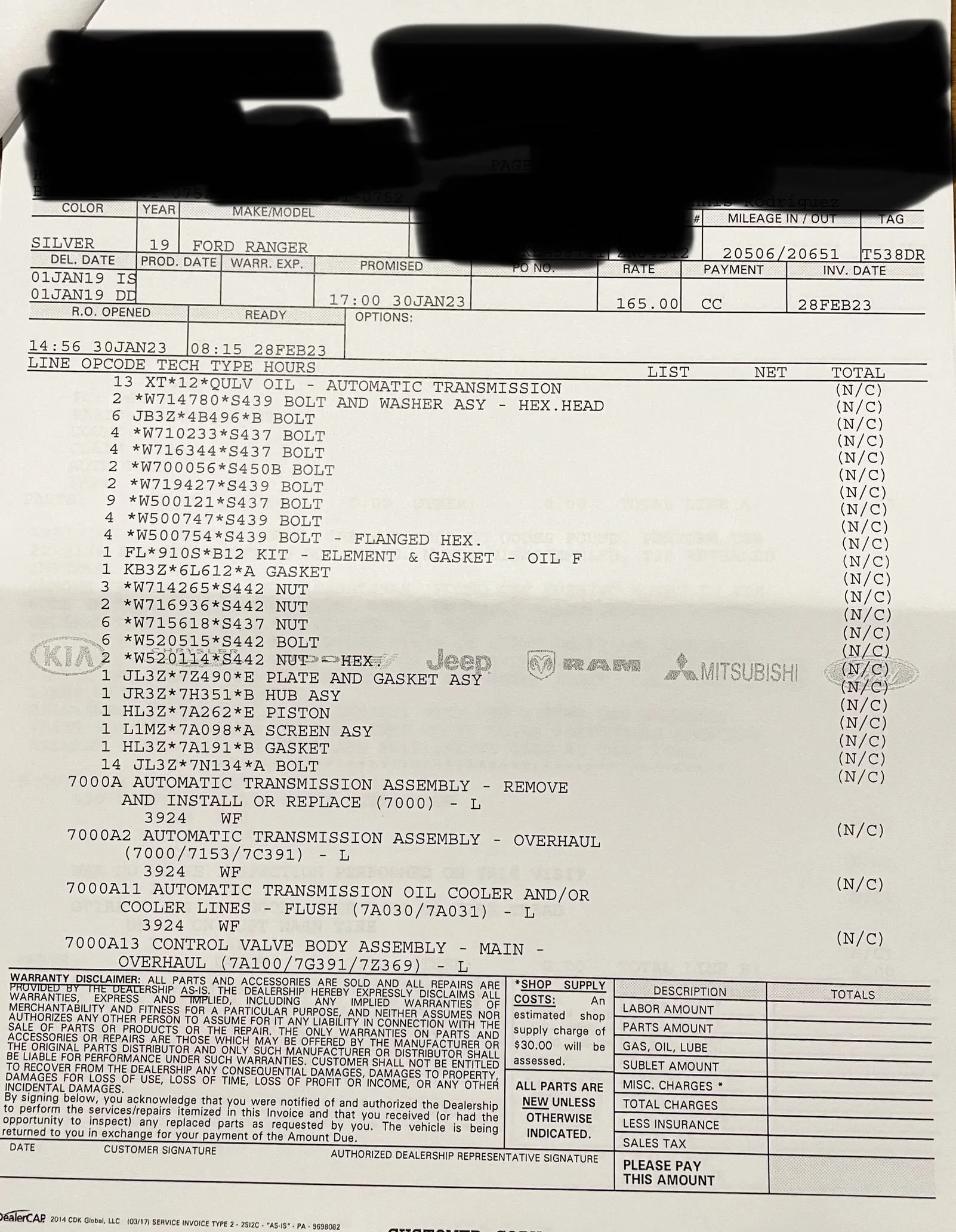 Transmission Rebuilt 20k miles | 2019+ Ford Ranger and Raptor Forum ...