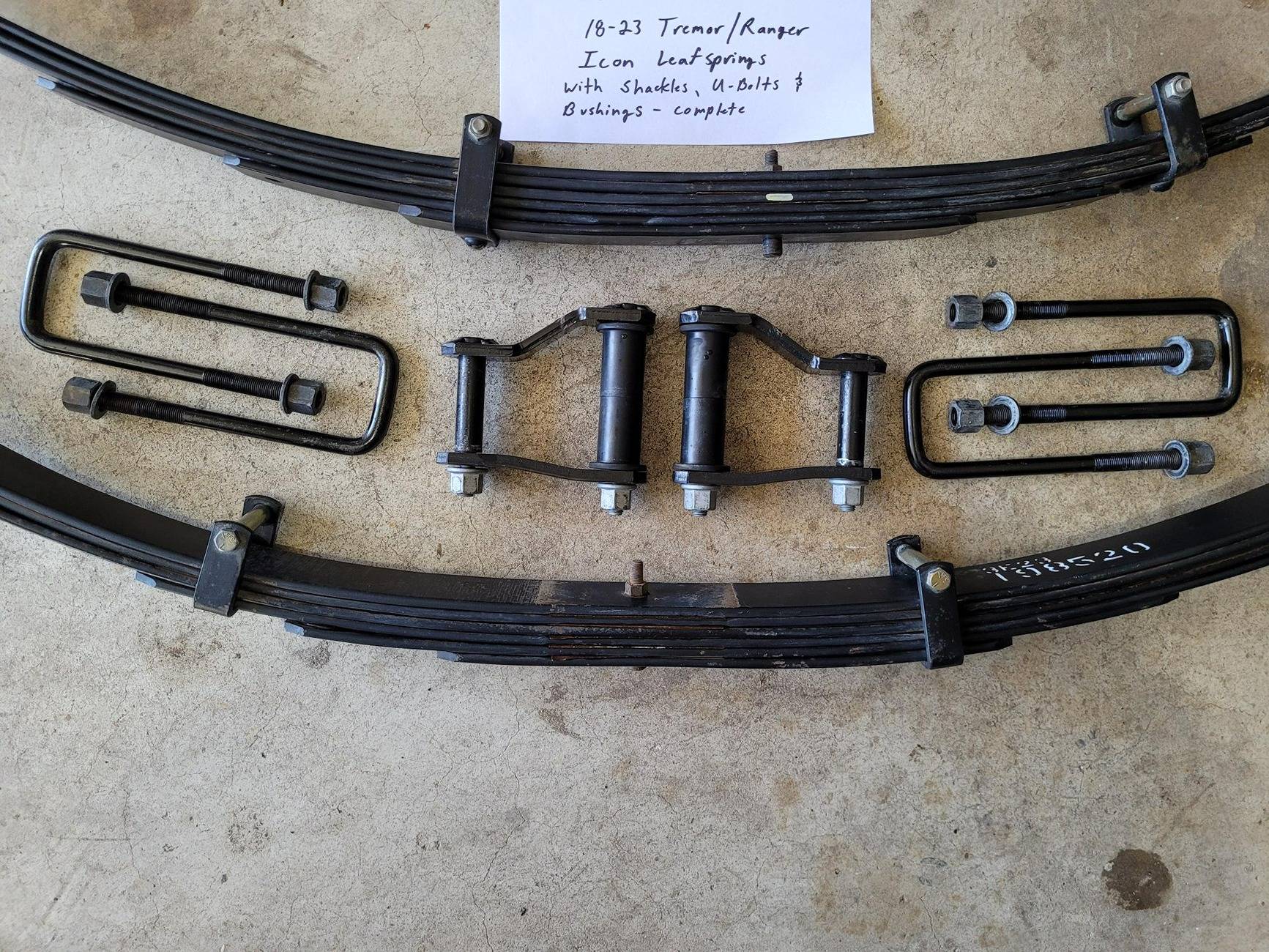 Texas - Icon rear leaf springs complete with bushings, shackles and U ...
