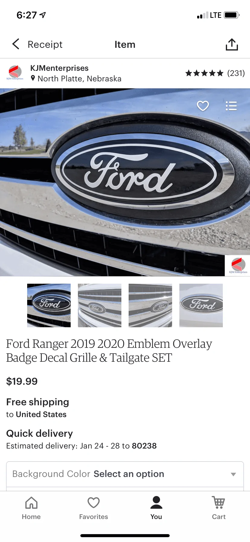 Magnetic Ford oval overlay/decals | 2019+ Ford Ranger and Raptor Forum ...