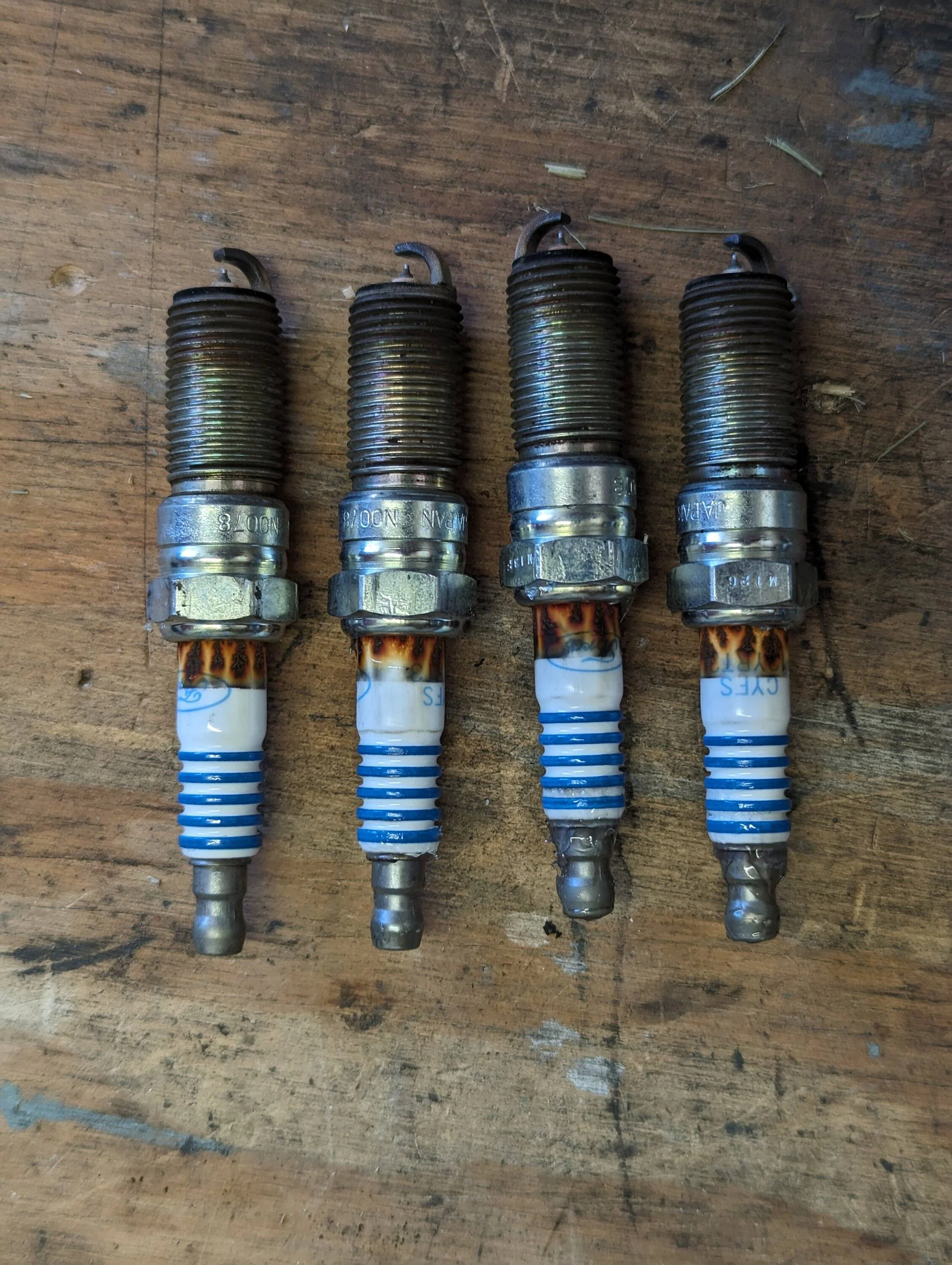 Interesting markings on original spark plugs, thoughts? | 2019+ Ford ...